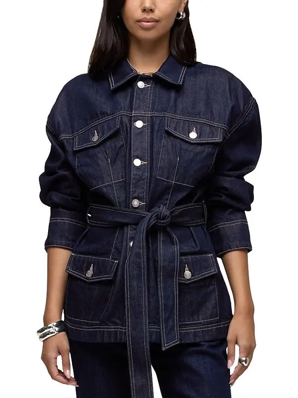 Hudson Jeans Anya Belted Denim Jacket - Rinse
