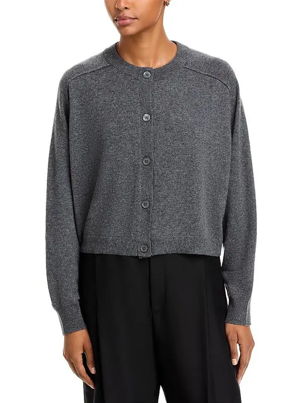 Majestic Filatures Cashmere Crewneck Cardigan - Gris