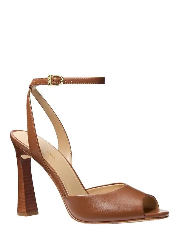 Michael Kors Rosie High Leather Sandals - Luggage