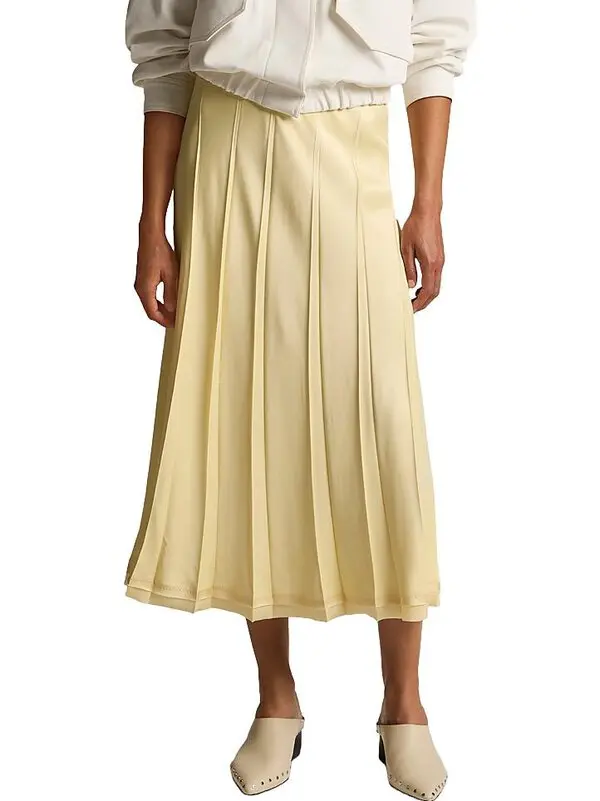 Vince Pleated Skirt - Sun Petal