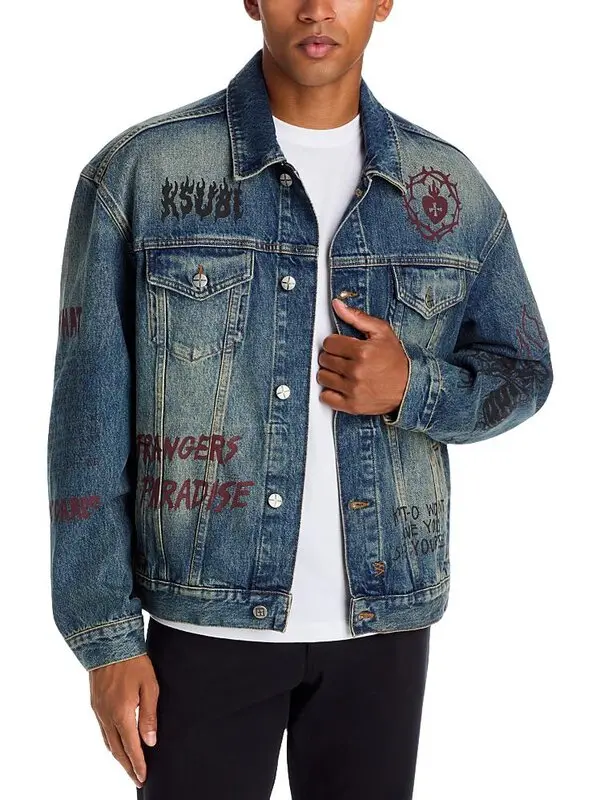 Ksubi Oh G Jacket In Billy Blue Skool - Denim