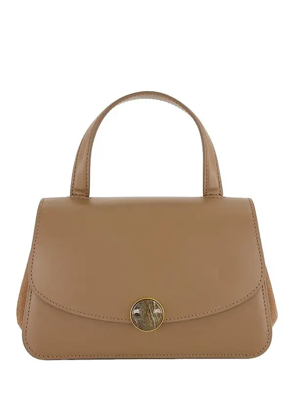 Vince Flora Mini Leather Top Handle Bag - Carmello