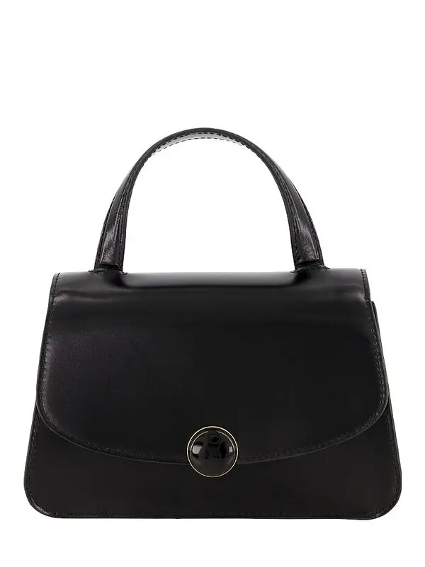 Vince Flora Mini Leather Top Handle Bag - Black