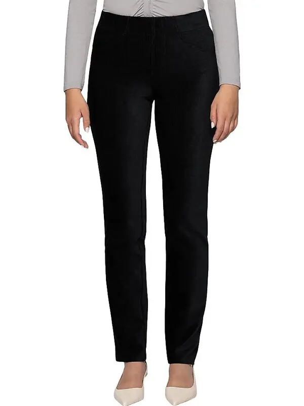 Hue Classic Corduroy Soft Stretch Knit Leggings - Black