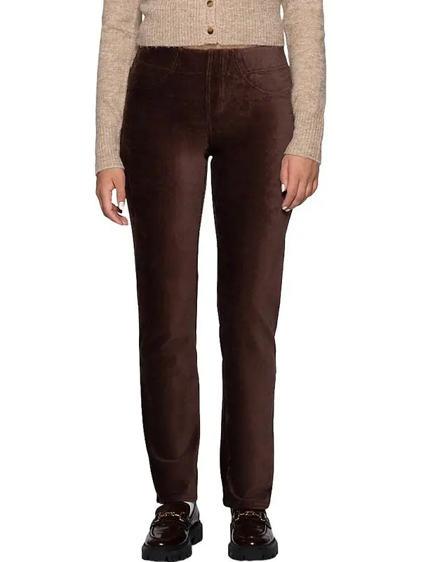 Hue Classic Corduroy Soft Stretch Knit Leggings - Coffee