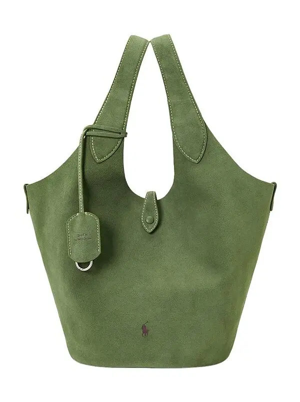 Polo Ralph Lauren Polo Play Suede Tote Bag - Dark Green