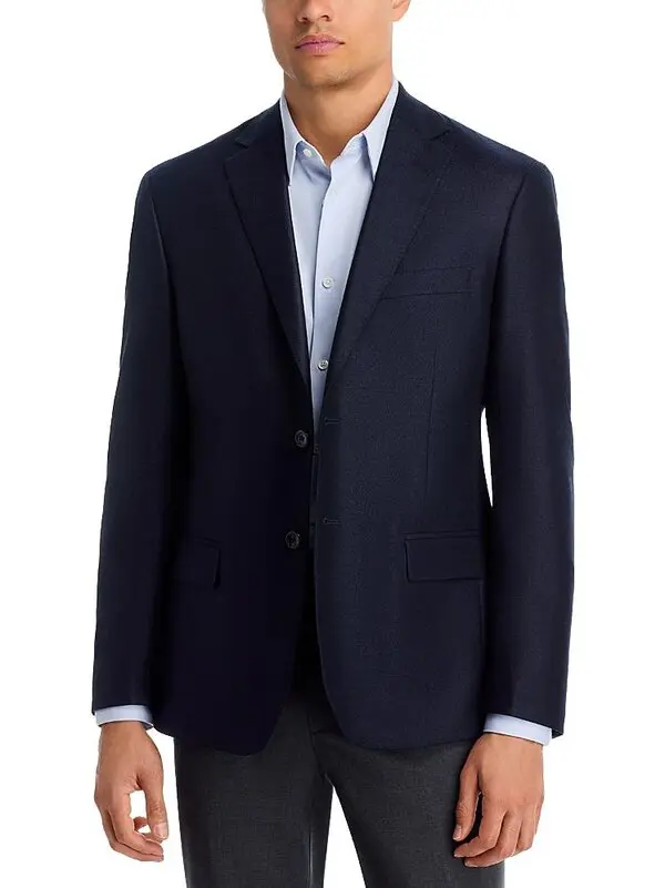 Bloomingdale'S Loro Piana Fabric Wool & Cashmere Twill Regular Fit Sport Coat Exclusive - Navy