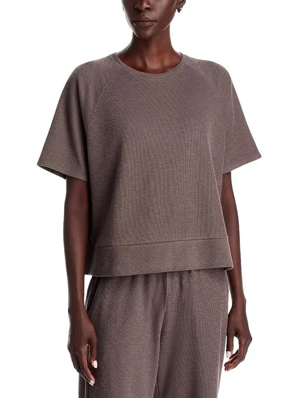 Eileen Fisher Cotton Crewneck Short Sleeve Tee - Rye