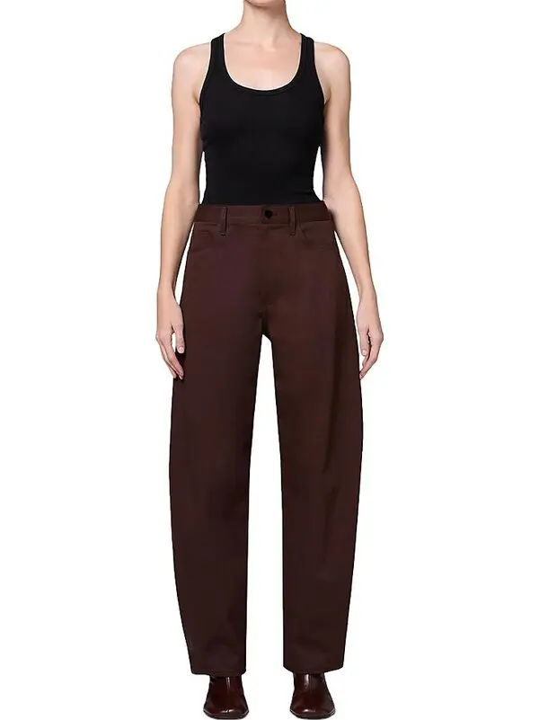 AGOLDE Luna Tapered Curved Trousers - Deep Roast
