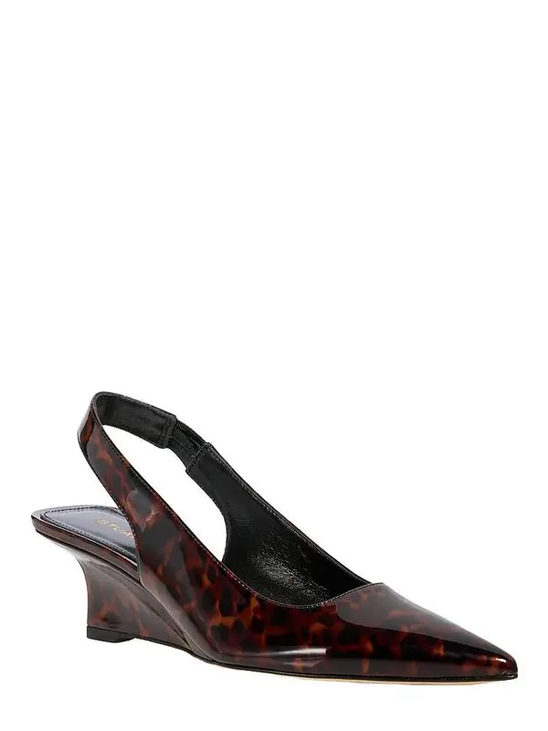 STUART WEITZMAN Vinnie 50 Wedge Pumps - Dark Brown