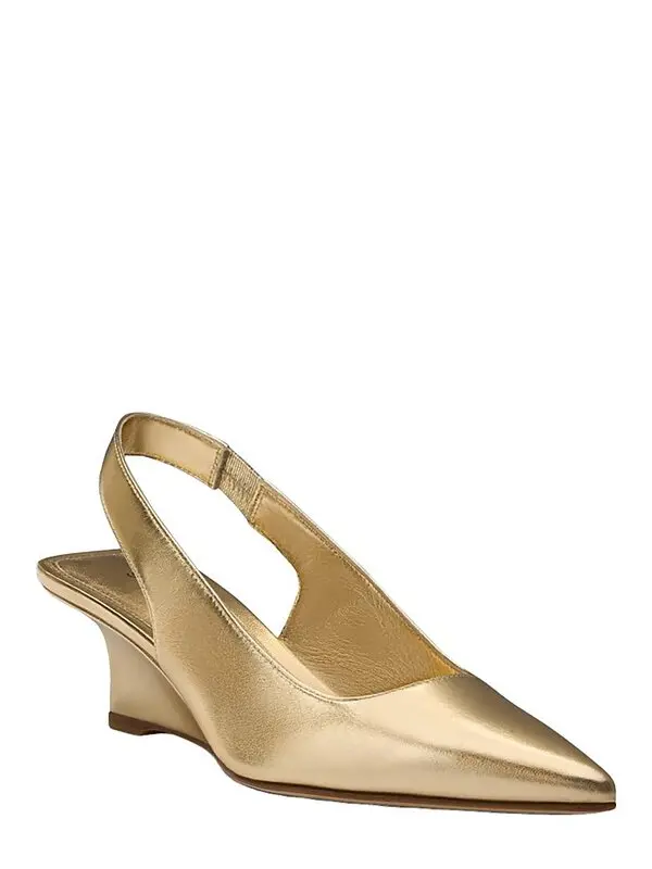 STUART WEITZMAN Vinnie 50 Wedge Pumps - Light Gold