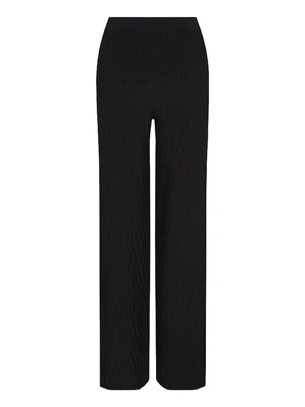 Emporio Armani 3d Knit Jacquard Trousers - Black
