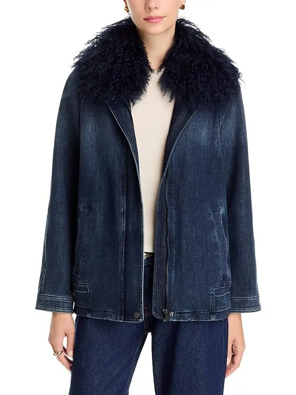 Kobi Halperin Members Faux Fur Trim Jacket - Washed Twil