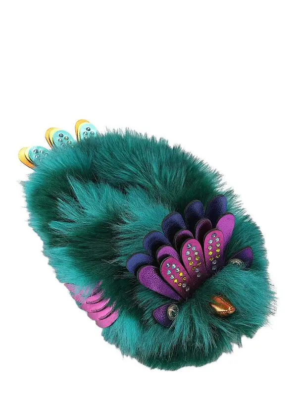 Kurt Geiger Eagle Fluff Slippers - Green