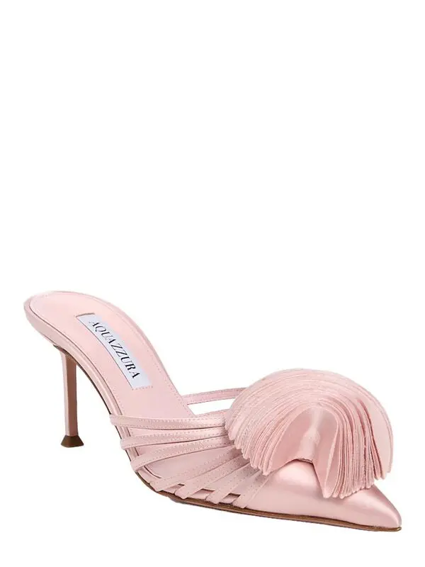 AQUAZZURA Wild Bloom Mule Pumps - Light Blush