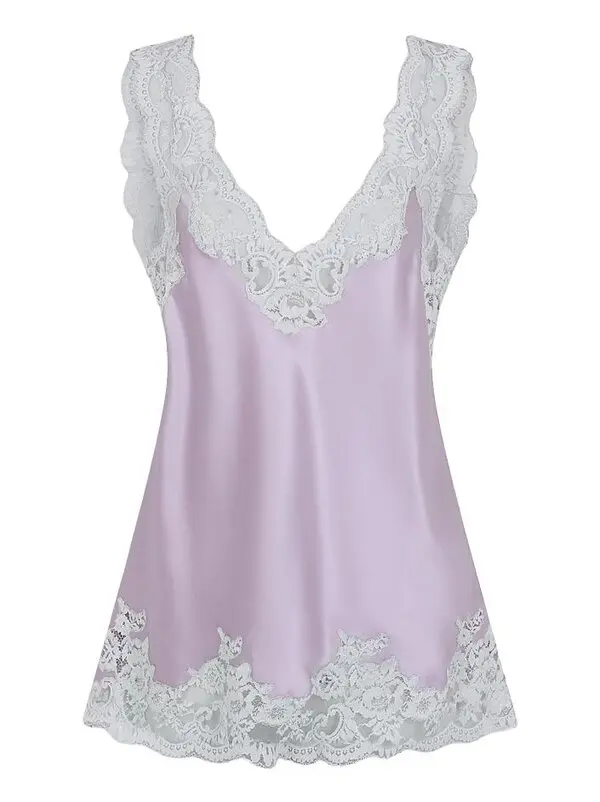 Rabanne Haut Lace Trim Top - Lavender