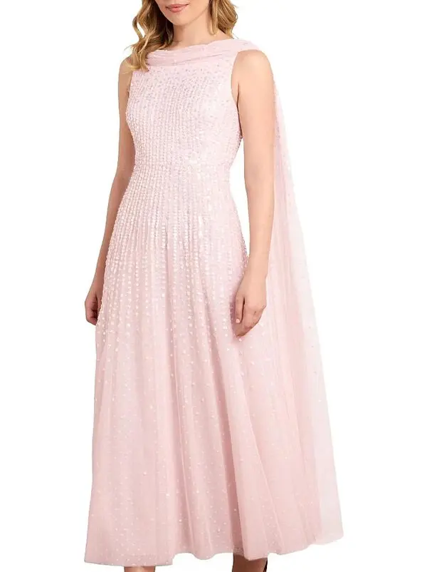 NEEDLE & THREAD Moonlight Sequin Ankle Gown - Shell