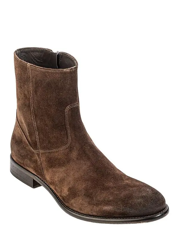 To Boot New York Brentwood Brogue Leather Boots - Brown Suede