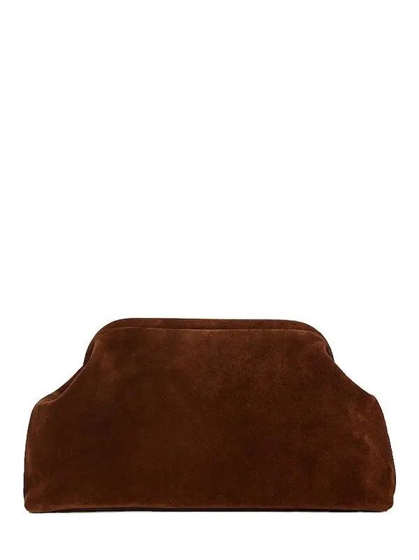 Aqua Suede Clutch Exclusive - Brown
