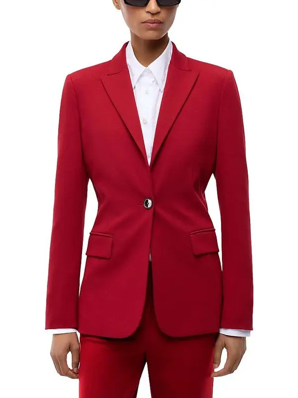 Pinko Signum Single Button Blazer - Rio Red