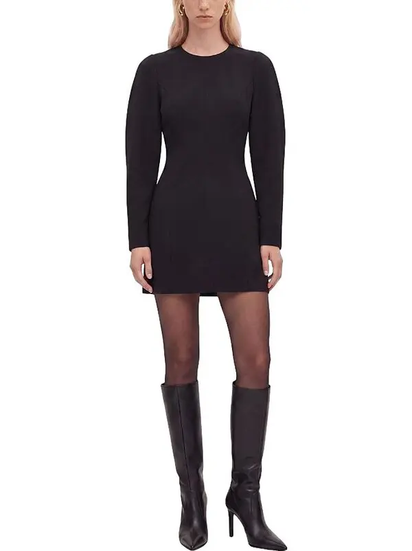 NOCTURNE Balloon Sleeve Structured Mini Dress - Black