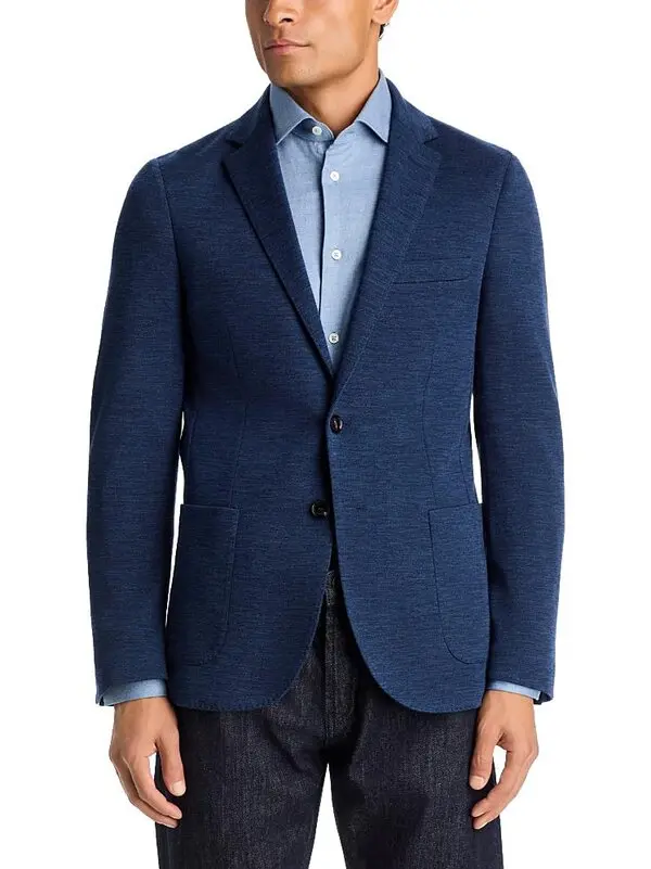 MAURIZIO BALDASSARI Loro Piana Fabric Wool Jersey Unstructured Slim Fit Sport Coat - Denim Blue