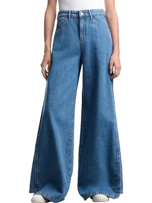 Emporio Armani High Rise Wide Leg Jeans - Blue Denim