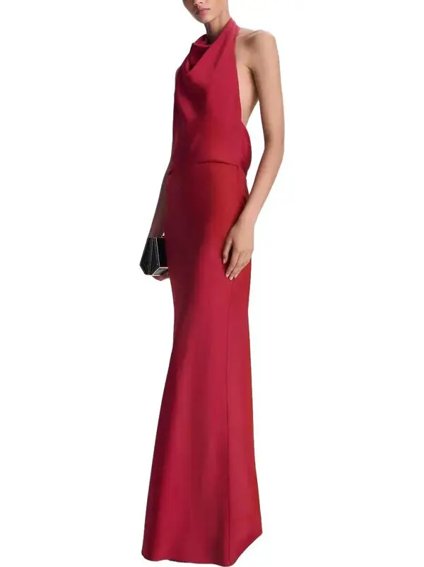 Simkhai Reannon Draped Gown - Red