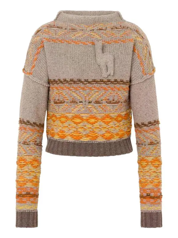Moschino Fair Isle Intarsia Sweater - Neutrals