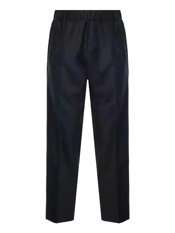 GIULIANO GALIANO Noak Elasticated-waistband Pressed-crease Trousers - Black