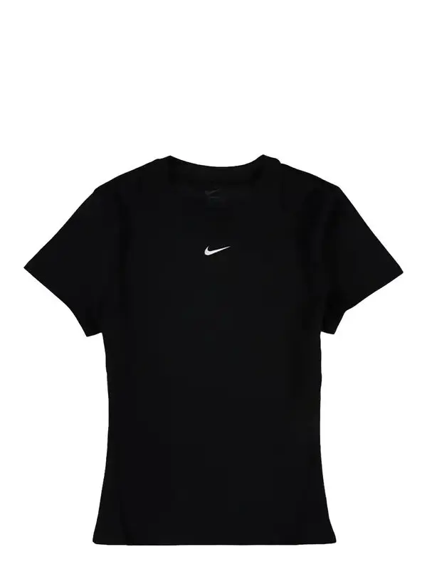 Nike Logo-print Fitted T-shirt - Black