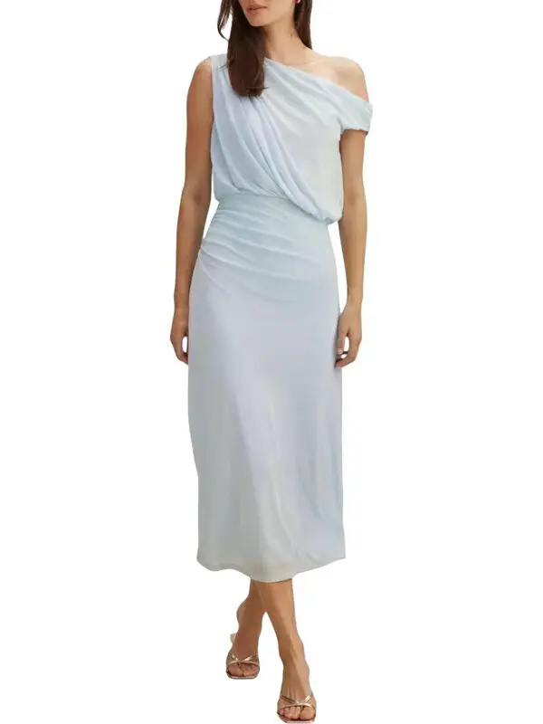 EVER NEW Honey One-shoulder Midi Dress - Blue
