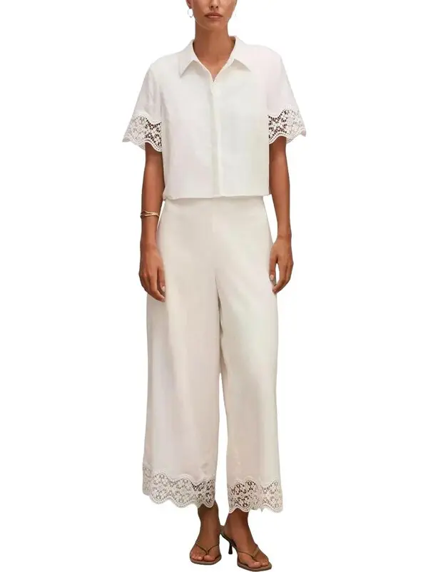 EVER NEW Skye Lace-trim Shirt - White