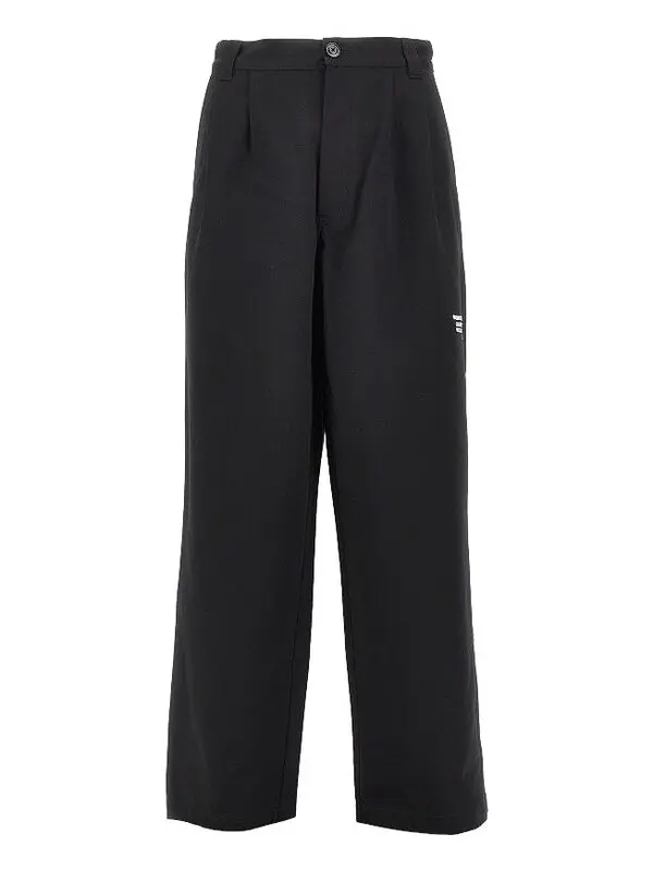 MONCLER X FRAGMENT Cotton Gabardine Pants With Darts - Black