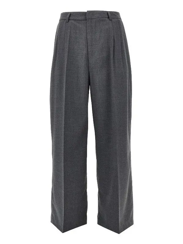 THESTROY Double Dart Light Wool Pants - Grey