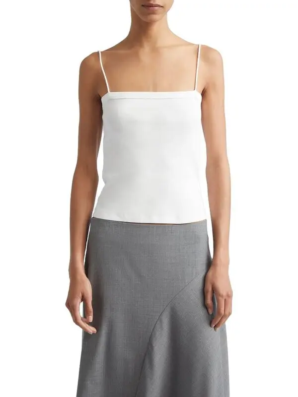 ST. AGNI Square Neck Organic Cotton Cami - White