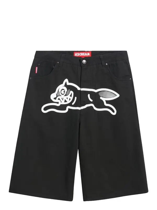 ICECREAM Baja 5-pocket Cotton Twill Shorts - Black