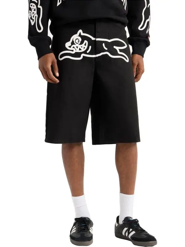 ICECREAM Baja 5-pocket Cotton Twill Shorts - Black