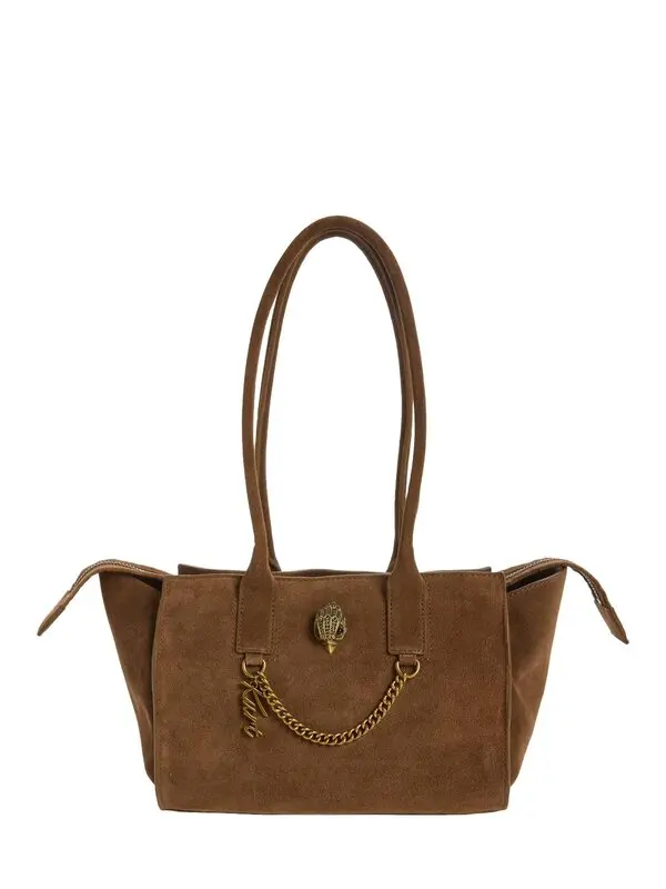 Kurt Geiger Small Sloane Leather Shopper - Brown