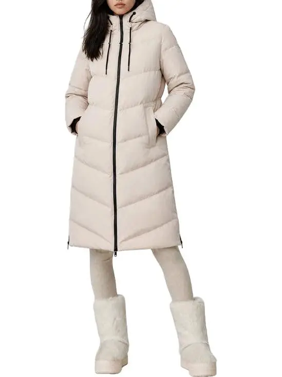 NOIZE Avril Hooded Puffer Coat - Ivory