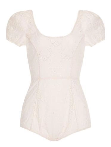 Agua Bendita Gaviota Playa Body Suit - Ivory