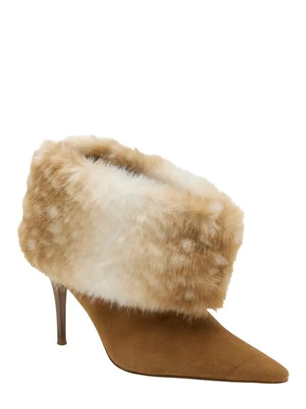 Steve Madden Enella Faux Fur Bootie - Tan/multi