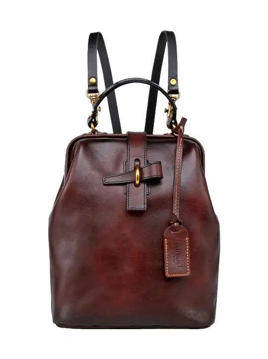 OLD TREND Pamela Genuine Leather Organized Travel Backpack - Brown