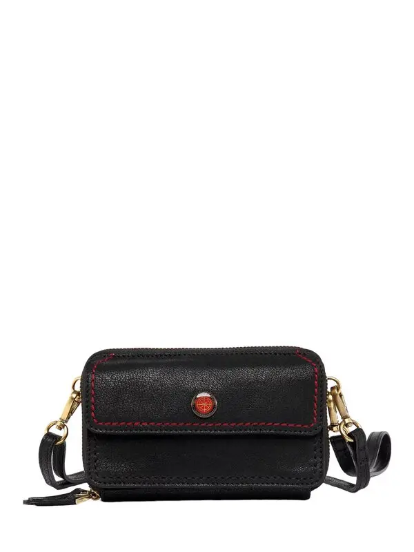 OLD TREND Northwood Genuine Leather Convertible Crossbody Wallet - Black