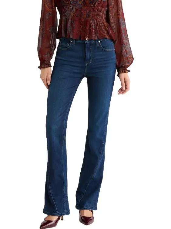 Paige Laurel Canyon High Waist Flare Jeans - Berlin