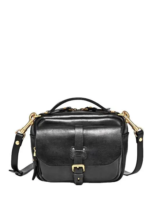 OLD TREND Ficus Genuine Leather Compact Crossbody - Black