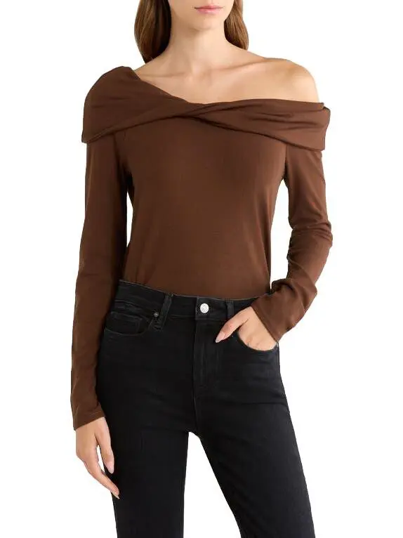 Paige Aaliyah Off The Shoulder Top - Hickory