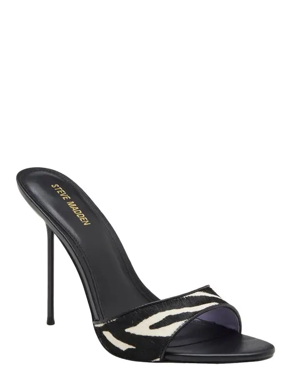 Steve Madden Davina Genuine Calf Hair Sandal - Zebra