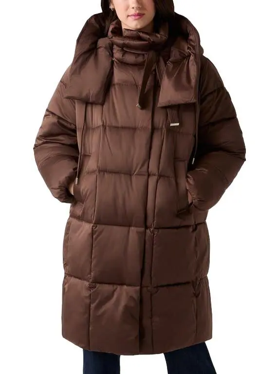 Guess Marika Puffer Coat - Brown