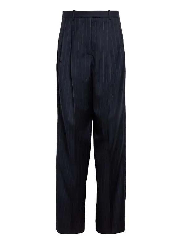 Givenchy Double Pleat Wool Trousers - Dark Navy